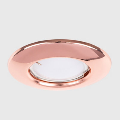 ValueLights Downlight Fixed Copper Ceiling Light Fitting 6 Pack With ...