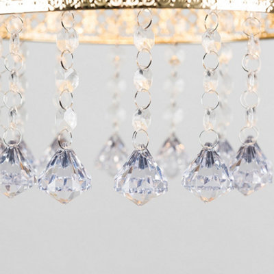 ValueLights Enna Modern Intricate Pattern Gold Ceiling Pendant Light ...