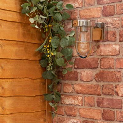 ValueLights Fanar Polished Chrome Industrial Chrome Bathroom Wall Light