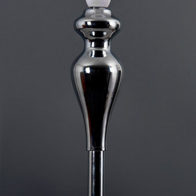 ValueLights Faulkner Modern Polished Chrome Spindle Design Floor Lamp ...