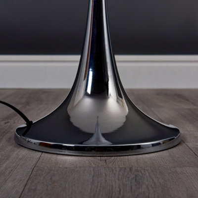 ValueLights Faulkner Modern Polished Chrome Spindle Design Floor Lamp ...