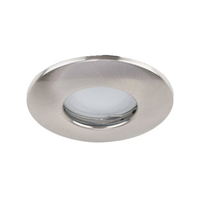 ValueLights Fire Rated Bathroom/Shower IP65 Rated Brushed Chrome Domed ...