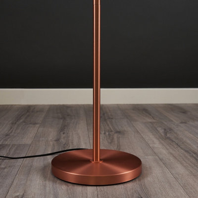 ValueLights Forseti Modern Copper Uplighter Floor Lamp with Bowl Shaped ...