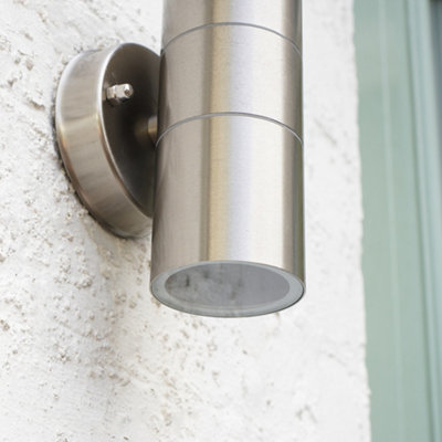 ValueLights Gainsford Modern IP44 Rated Stainless Steel Outdoor Garden ...