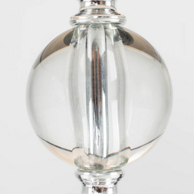 ValueLights Gatto Modern Polished Chrome and Acrylic Ball Touch Table ...