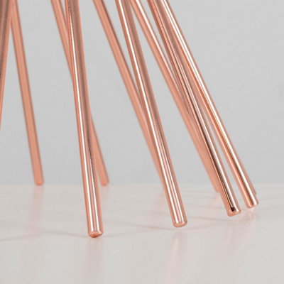 ValueLights Gosforth Modern Copper Metal Wire Twist Design Table Lamp ...