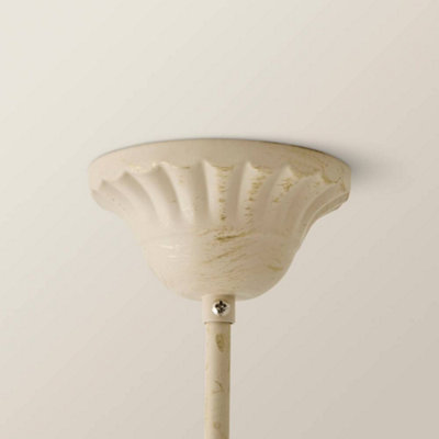 ValueLights Gothica Traditional 5 Way White Flemish Style Ceiling Light ...