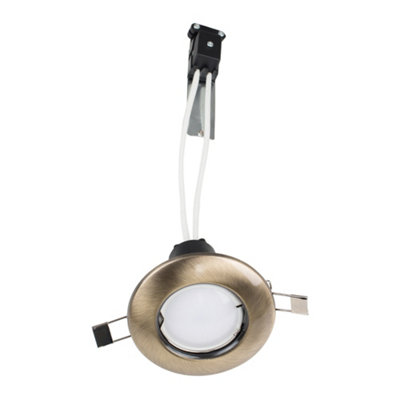 VALUELIGHTS GU10 IP20 SPOTLIGHT ANTIQUE BRASS RECESSED FIXED CEILING ...