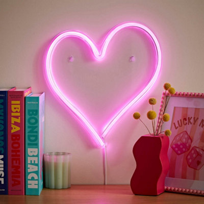 ValueLights Heart Neon White Light Decoration