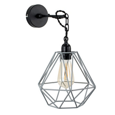ValueLights Huber Industrial Style Satin Black Wall/Ceiling Light ...