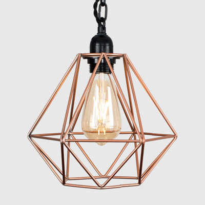 ValueLights Huber Satin Black Wall/Ceiling Light Fitting with Copper ...