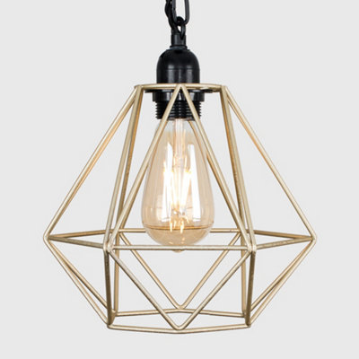 ValueLights Huber Satin Black Wall/Ceiling Light Fitting with Gold ...