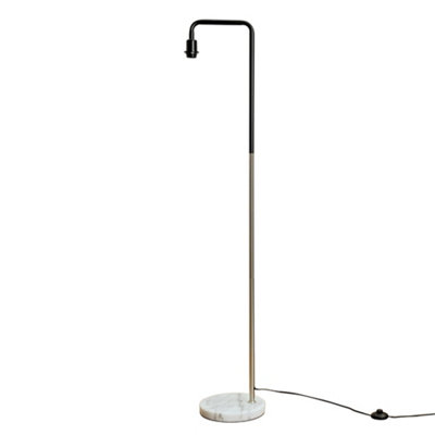 ValueLights Industrial Style Black Chrome Metal And White Marble Floor ...