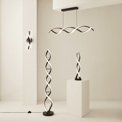 ValueLights Infinity Black Ceiling Light Pendant and LED Integrated LED ...