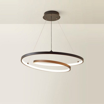 ValueLights Infinity Black Ceiling Light Pendant and LED Integrated ...