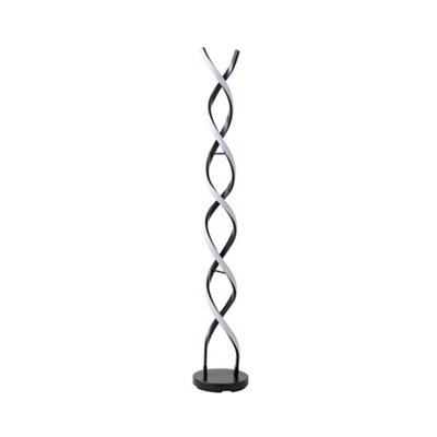 ValueLights Infinity Black Double Twist Integrated LED Floor Lamp