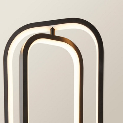 ValueLights Infinity Matte Black Revolving LED Table Lamp