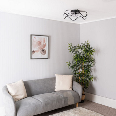 ValueLights Integrated LED Ceiling Fan with Remote Control, Clear ...