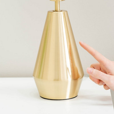 ValueLights Jax Gold Metal Touch Dimmer Table Lamp Base