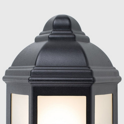 ValueLights Kayleigh Traditional Black Aluminium IP44 Rated PIR Motion ...