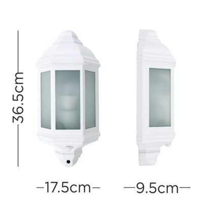 ValueLights Kayleigh Traditional White Aluminium IP44 Rated PIR Motion ...