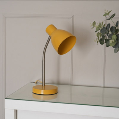 ValueLights Keela Mustard Adjustable Flexi Neck Desk Lamp Task Reading ...