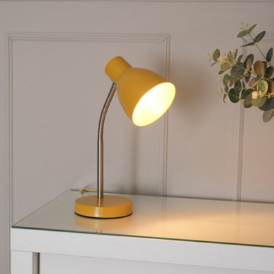 ValueLights Keela Mustard Adjustable Flexi Neck Desk Lamp Task Reading ...