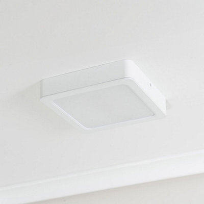 VALUELIGHTS LACEY WHITE SQUARE IP44 BATHROOM FLUSH OR RECESSED ...