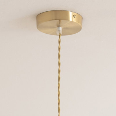 ValueLights Lane Green Glass 5 Tier Layer Shade Brushed Gold Single ...