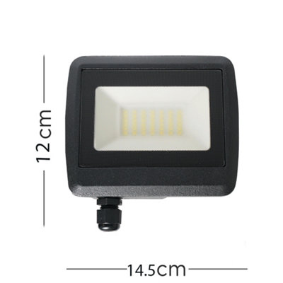 ValueLights LED 30w IP65 Black Outdoor Garden Flood Wall Light In Cool ...
