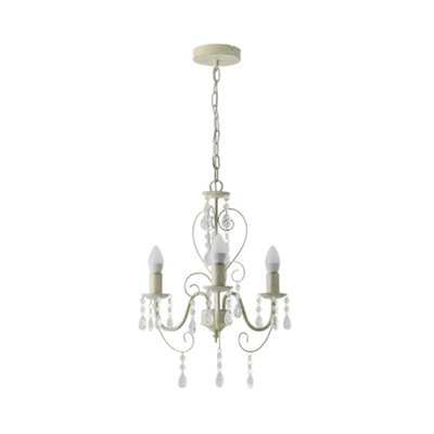 ValueLights Lille Distressed Cream Ornate Vintage Shabby Chic 3 Way ...