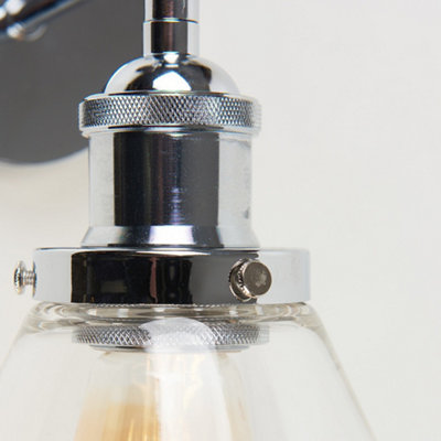 ValueLights Lloyd Retro Style Polished Chrome Adjustable Knuckle Joint ...