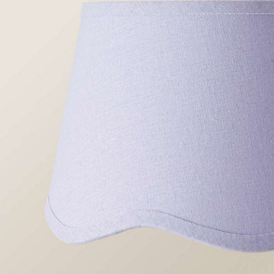 ValueLights Mabel Small Lilac Scallop Edge Linen Lamp Shade (D)25cm