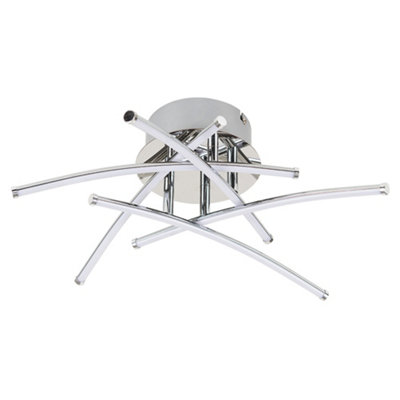 ValueLights Marais Chrome 20W Integrated LED 5 Way Cross Over Design ...