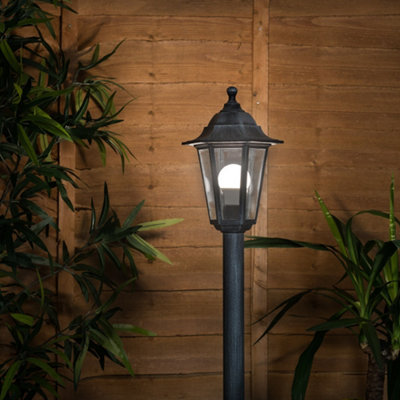 ValueLights Mayfair Traditional 1.2m IP44 Rated Black and Silver ...