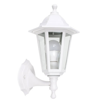 ValueLights Mayfair Traditional Style White Outdoor Security IP44 Rated ...