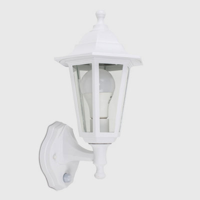 ValueLights Mayfair White Outdoor Security IP44 Rated Wall Light ...