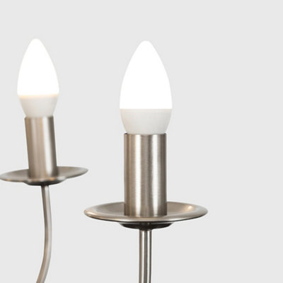 ValueLights Memphis Style Satin Nickel Barley Twist 5 Way Ceiling Light ...