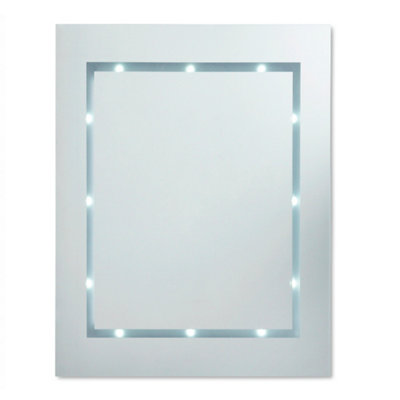 ValueLights Mirror IP44 Bathroom Battery Operated Integrated Cool White ...