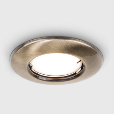 ValueLights Modern Antique Brass Recessed GU10 Ceiling Downlight ...