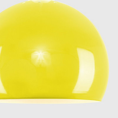 Buy ValueLights Modern Gloss Yellow Arco Style Dome Ceiling Pendant ...
