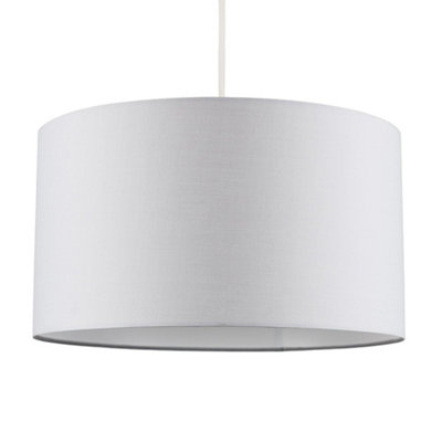 ValueLights Modern Light Grey Ceiling Pendant Light Shade | DIY at B&Q