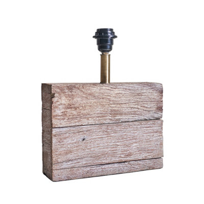 ValueLights Modern Natural Rustic Wood Table Lamp Base | DIY at B&Q