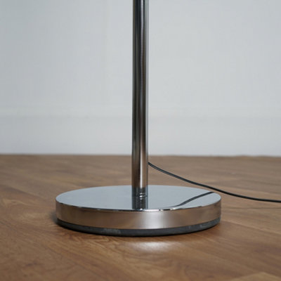 ValueLights Modern Standard Floor Lamp Base In Polished Chrome Metal Finish