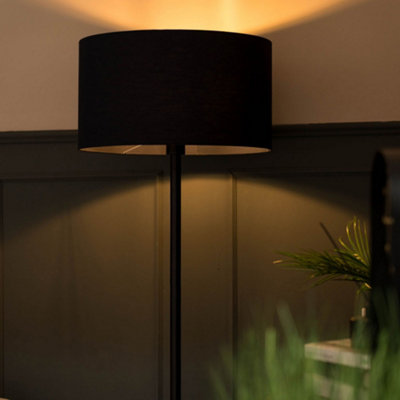 ValueLights Modern Standard Floor Lamp Base In With Navy Shade