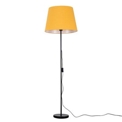 ValueLights Modern Standard Floor Lamp In Black Metal Finish with an ...