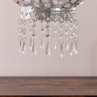 ValueLights Moroccan Bazaar Style Easy Fit Silver Chandelier Ceiling ...