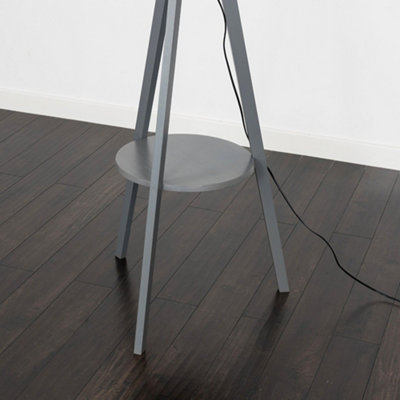 ValueLights Morrigan Modern Grey Wood Tripod Design Floor Lamp Base ...