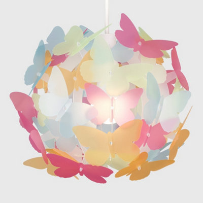 VALUELIGHTS MULTICOLOUR CEILING SHADE AND BULB (D)31.5CM