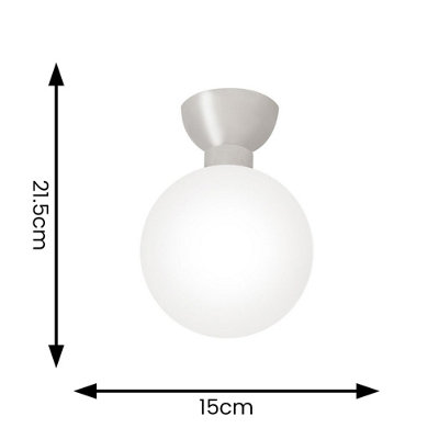 ValueLights Orbital Silver Metal Ceiling Light IP44 Bathroom Ceiling ...